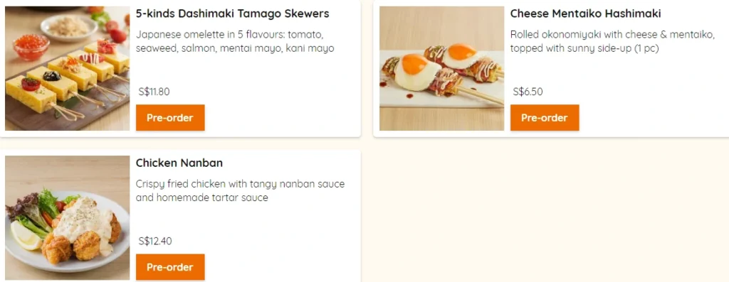 Tamago En Singapore Menu Price 2025